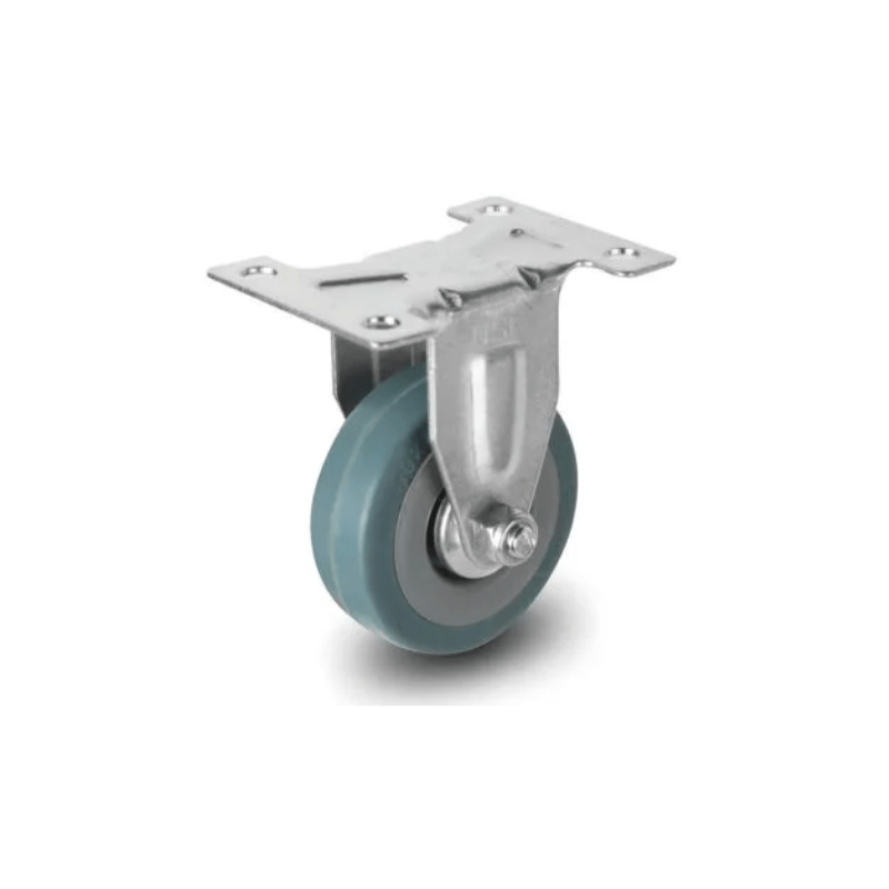 Grey Rubber Steel Hub Plain Bearing Caster Wheel for Furniture