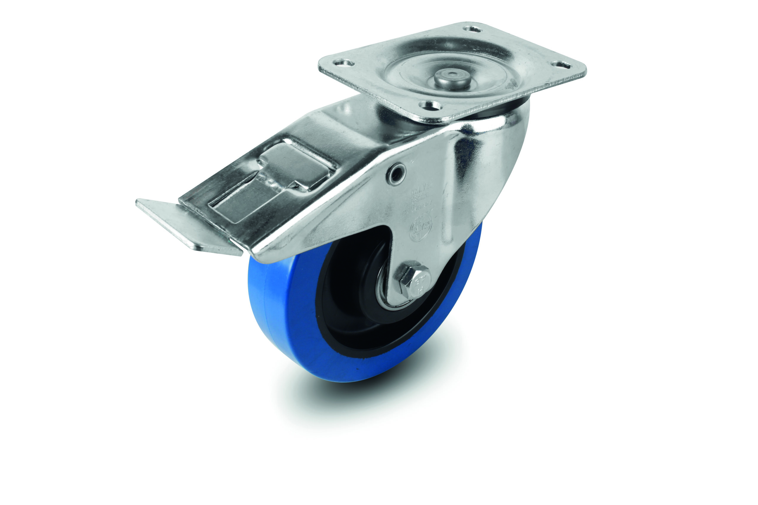 Blue Elastic Rubber Caster Wheel for Furniture - Go Caster